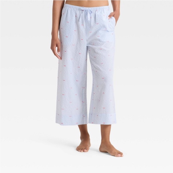 Auden | Intimates & Sleepwear | Light Blue Pajama Pants With Red Fishes ...